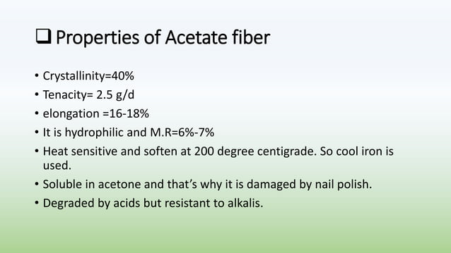 Acetate and Triacetate fiber | PDF