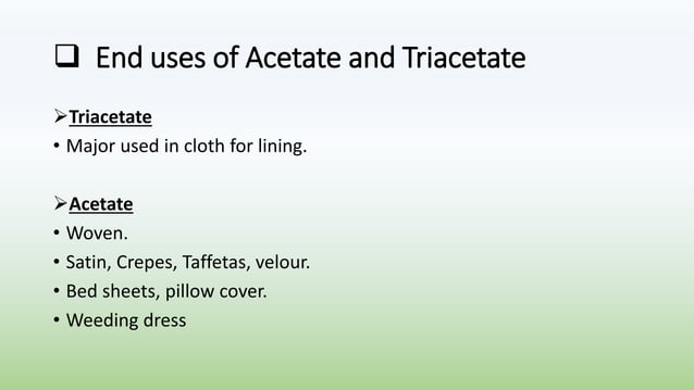 Acetate and Triacetate fiber | PDF