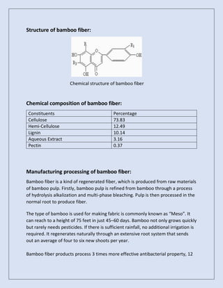 Assignment of bamboo fiber | PDF