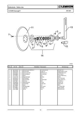 Lemken smaragd 9-300 parts catalog | PDF