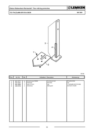 Lemken smaragd 9-300 parts catalog | PDF