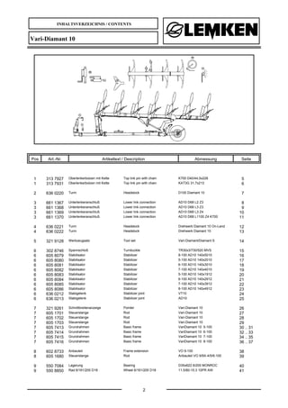 Lemken vari-diamant 10 parts catalog | PDF