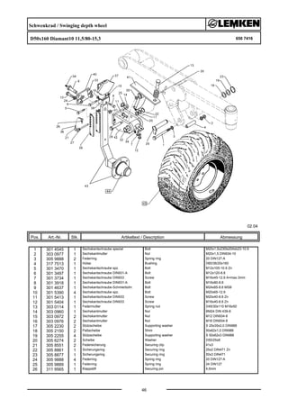 Lemken vari-diamant 10 parts catalog | PDF