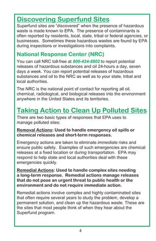 Vermont's 14 Superfund Clean up Sites | PDF