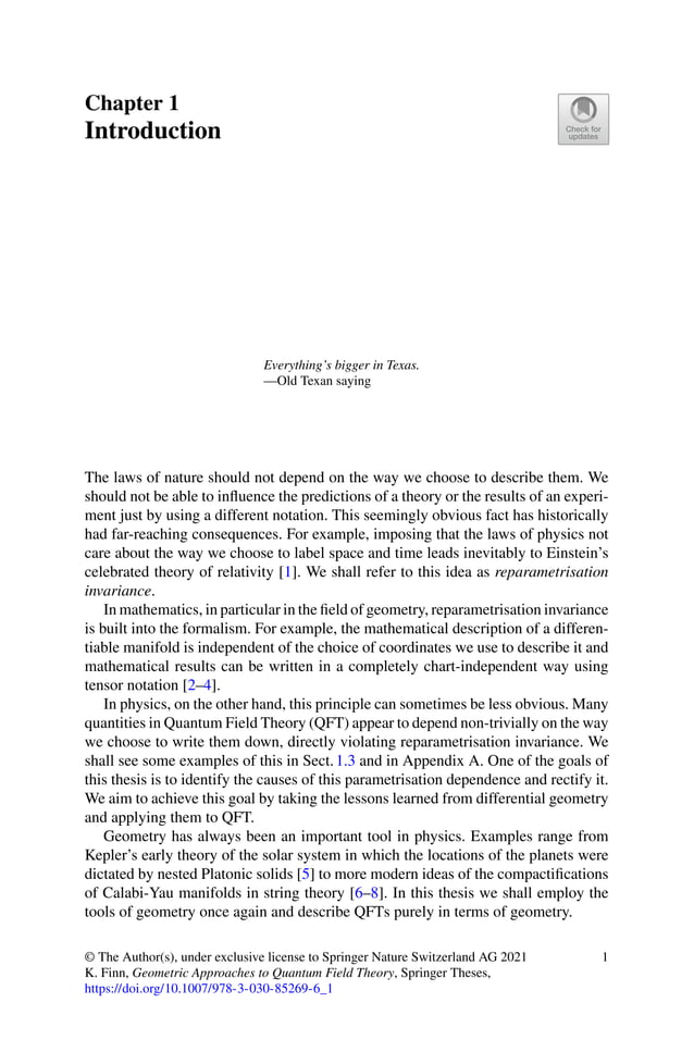 Geometric Approaches To Quantum Field Theory Kieran Finn | PDF