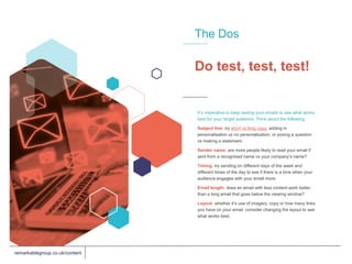 Email marketing - the dos, the don'ts and the dodo | PPT