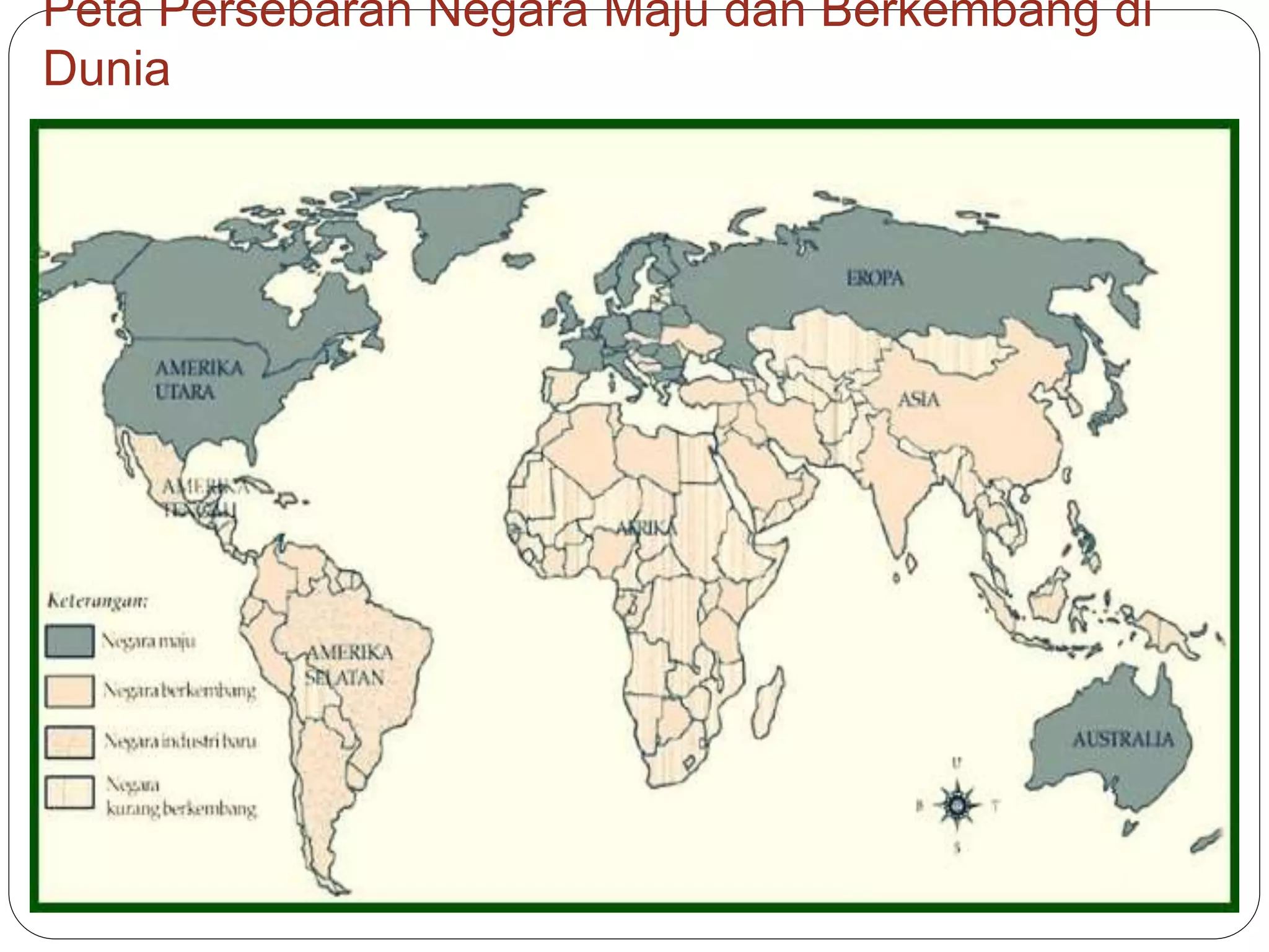 karakteristik dan persebaran negara maju dan berkembang | PPTX