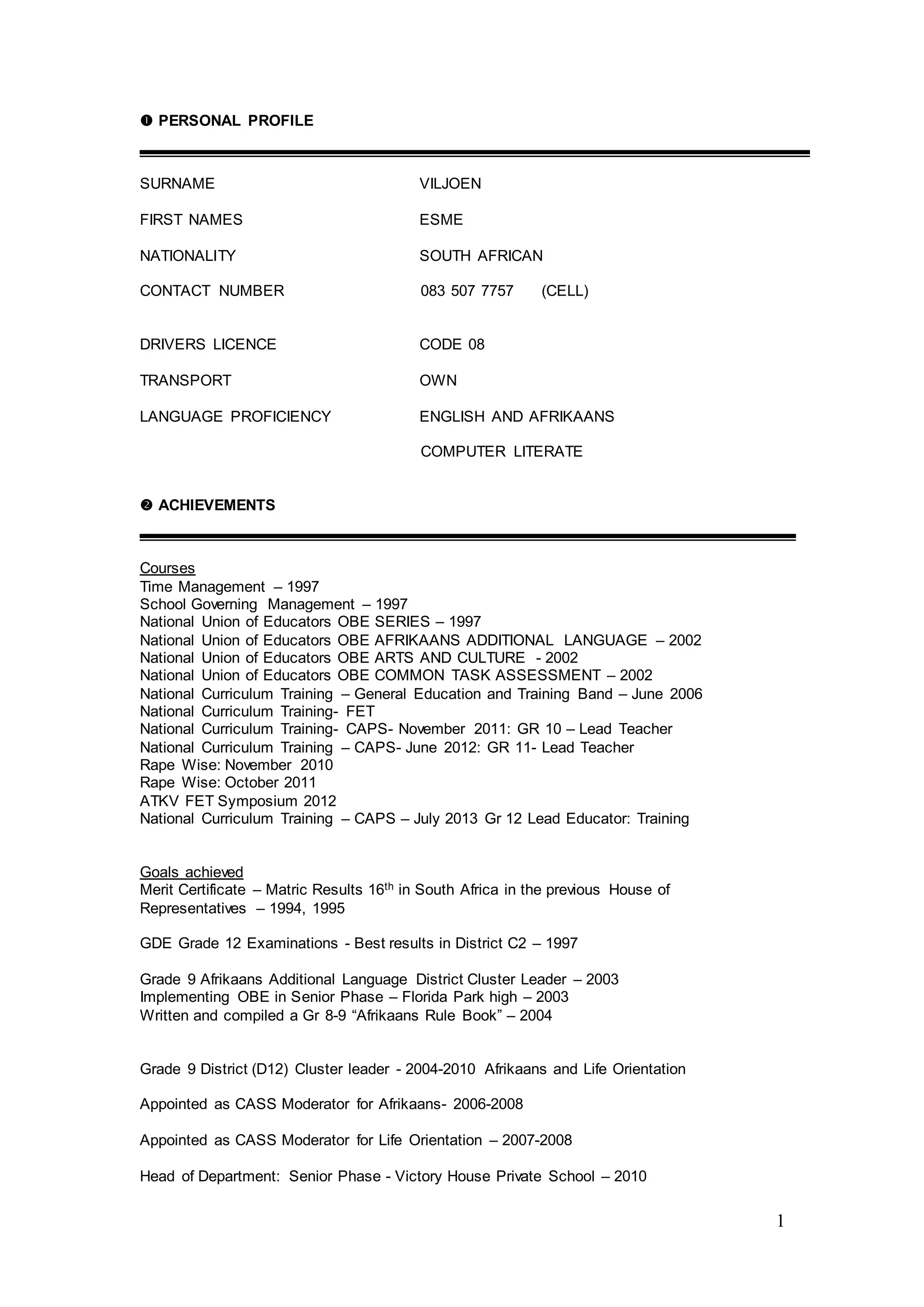 esme - CV | DOCX