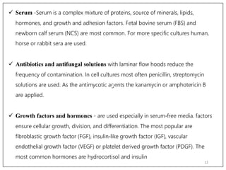 Animal cell culture | PPTX