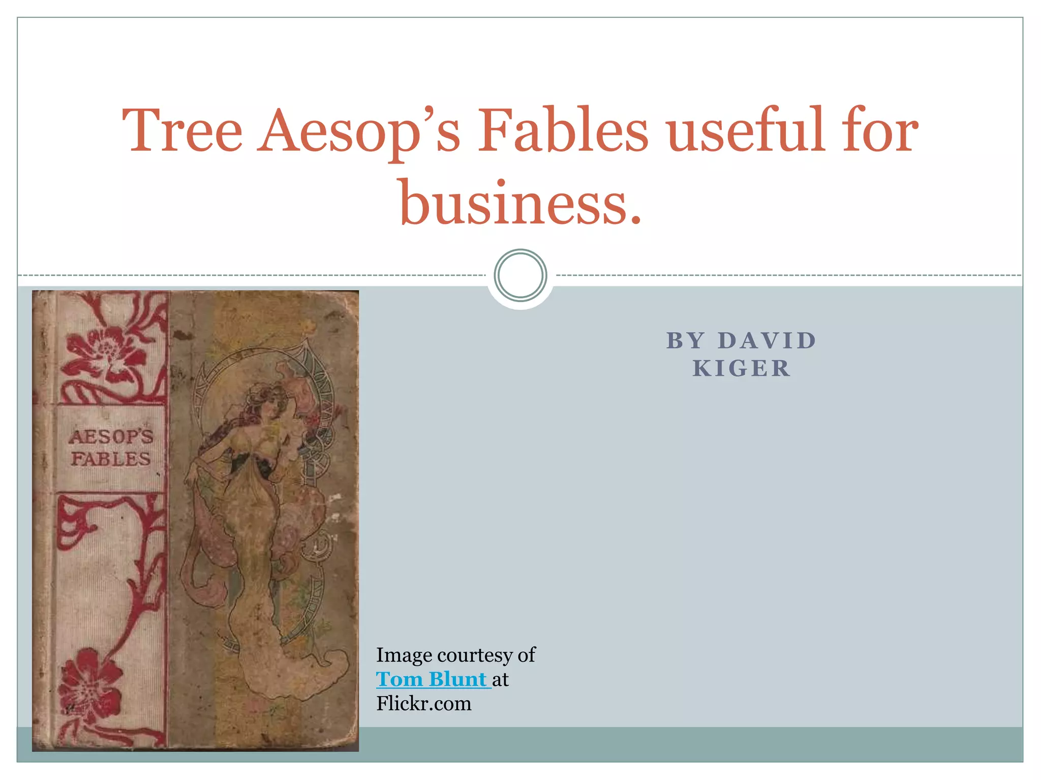 Tree Aesop’s Fables useful for business | PPT