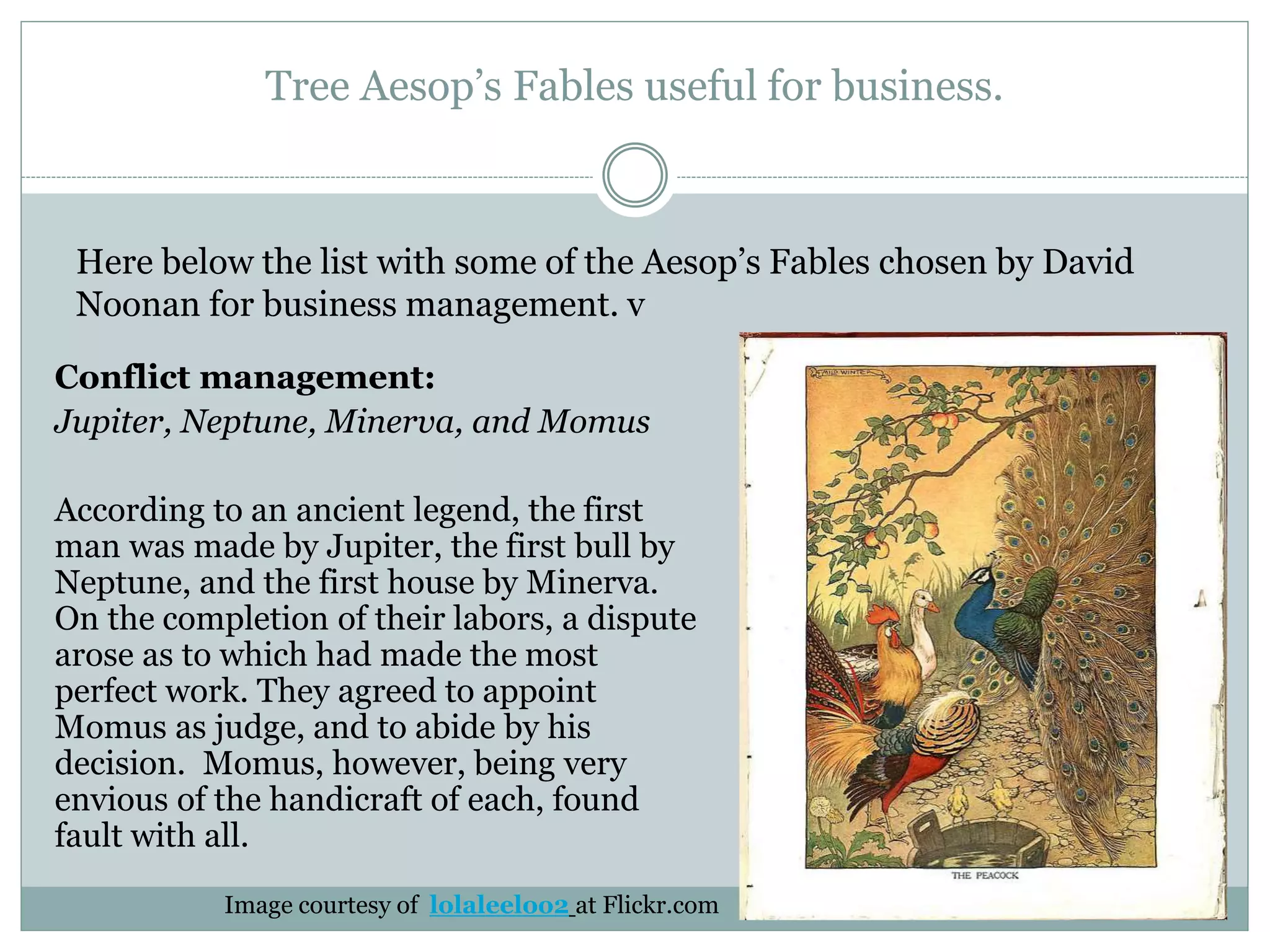 Tree Aesop’s Fables useful for business | PPT