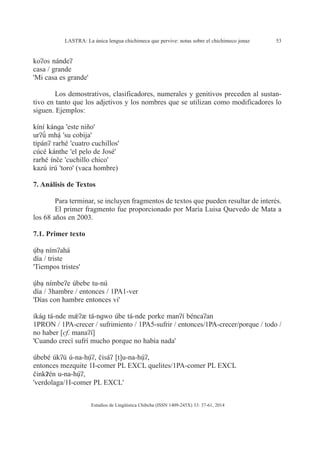 La única lengua chichimeca que pervive: notas sobre el chichimeco jonaz ...