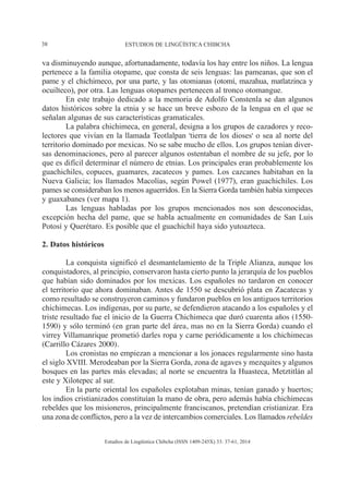 La única lengua chichimeca que pervive: notas sobre el chichimeco jonaz ...