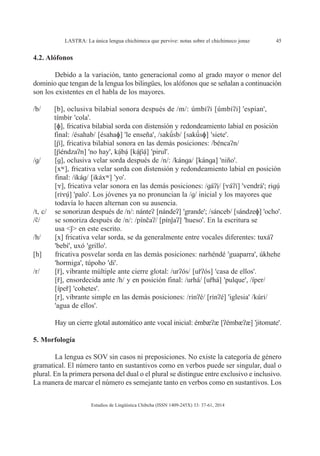 La única lengua chichimeca que pervive: notas sobre el chichimeco jonaz ...