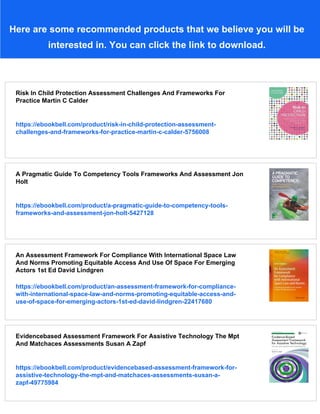 Assessment Frameworks For Cycle 2 Of The Programme For The ...
