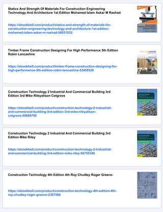 Construction Technology For Builders Glenn Costin | PDF