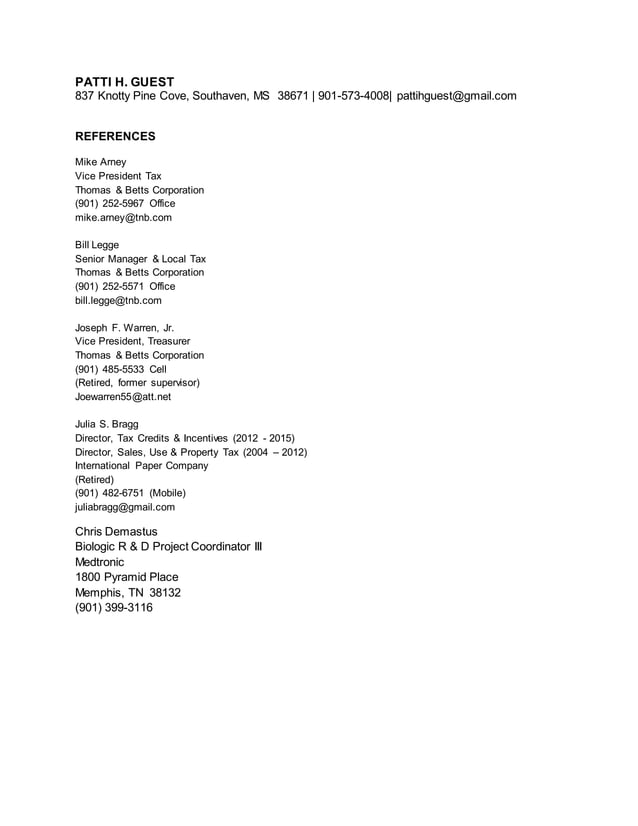 Patti Guest - Resume Sept 2015 | DOCX