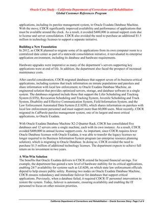 CDRC Oracle exadata final case-study | PDF