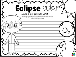 Actividades eclipse solar 2024 Educacion | PDF