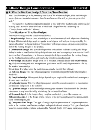 Design of machine elements notes by Bhavesh Mhaskar | PDF