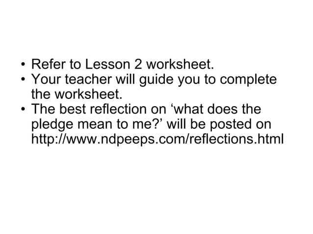 lesson 2 National Pledge | PPT