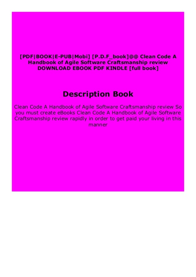clean code ebook