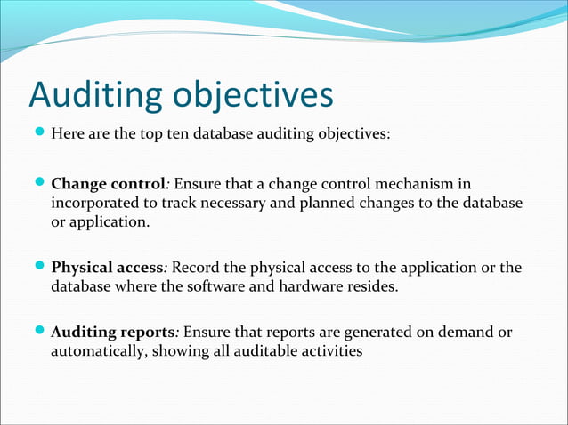 Database auditing models | PPT
