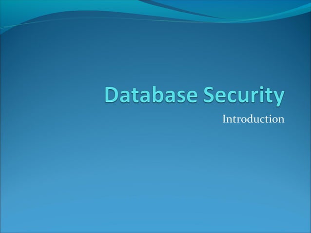 DB security | PPT