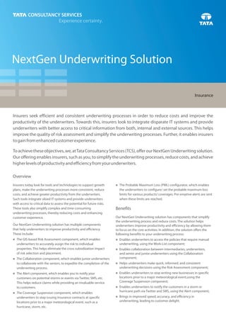 Insurance_Brochure_NextGen-Underwriting-Solution_06_2011 | PDF | Management Consulting Industry ...