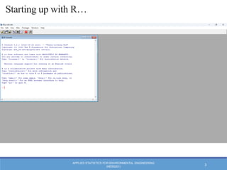Tutorial in R programming language at IIT | PDF