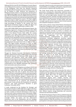 Community Relations Program in Relation to Peace Process Maintenance of ...