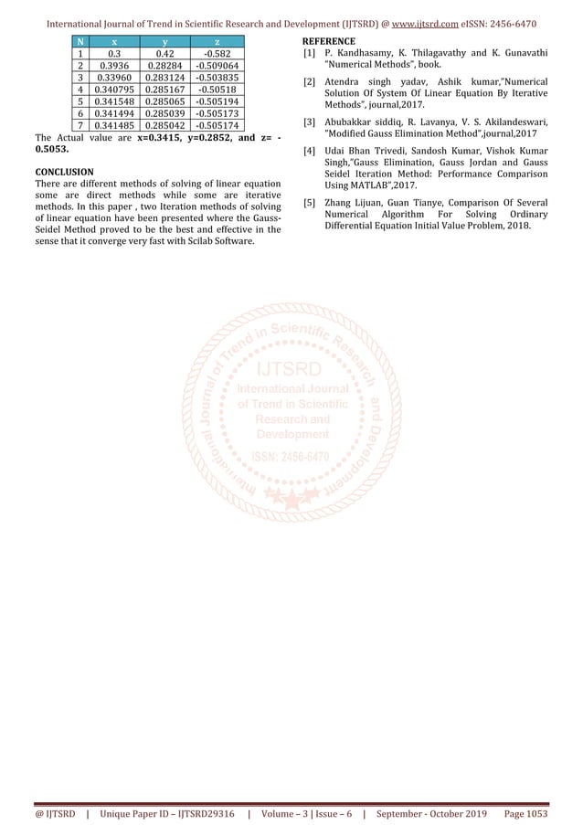 Comparison of Gauss Jacobi Method and Gauss Seidel Method using Scilab ...