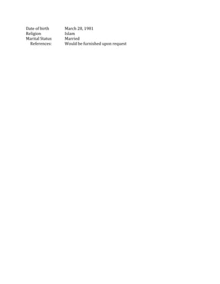 KHALID RAFIQUE CV | DOC