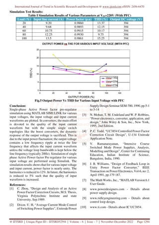 Simulation of Single Phase Active Power Factor Pre Regulator | PDF
