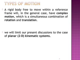 17728 kinematics fundamentals_lecture 1 uploaded | PPT
