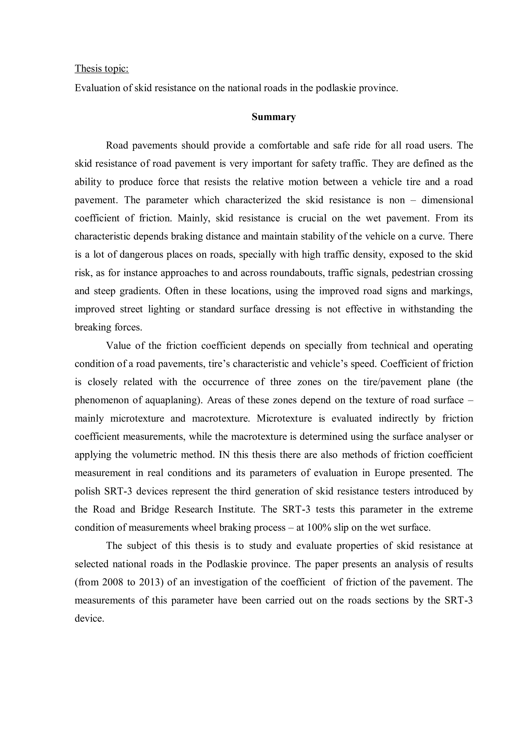 Thesis topic - master engineer | PDF