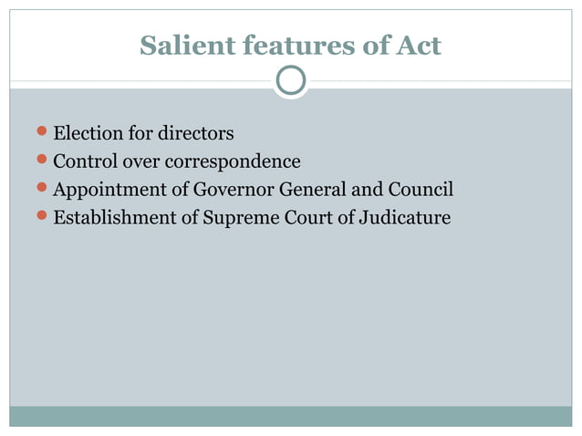 1773 regulating act and the famous case laws | PPT