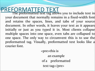 static dynamic html tags | PPT | Web Design and HTML | Internet