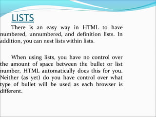 static dynamic html tags | PPT | Web Design and HTML | Internet