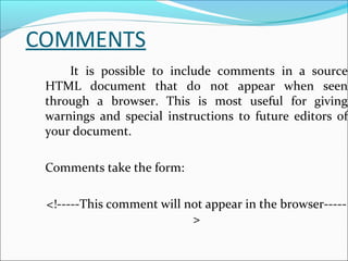 static dynamic html tags | PPT | Web Design and HTML | Internet