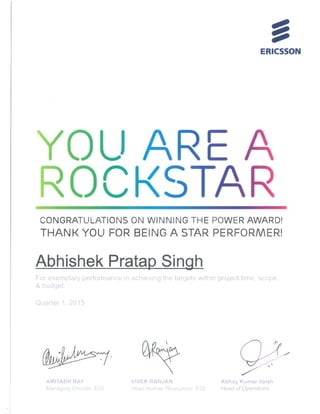 Power Award Ericsson | PDF