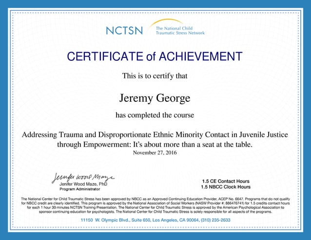 Addressing Trauma and Disproportionate Ethnic Minority Contact ...