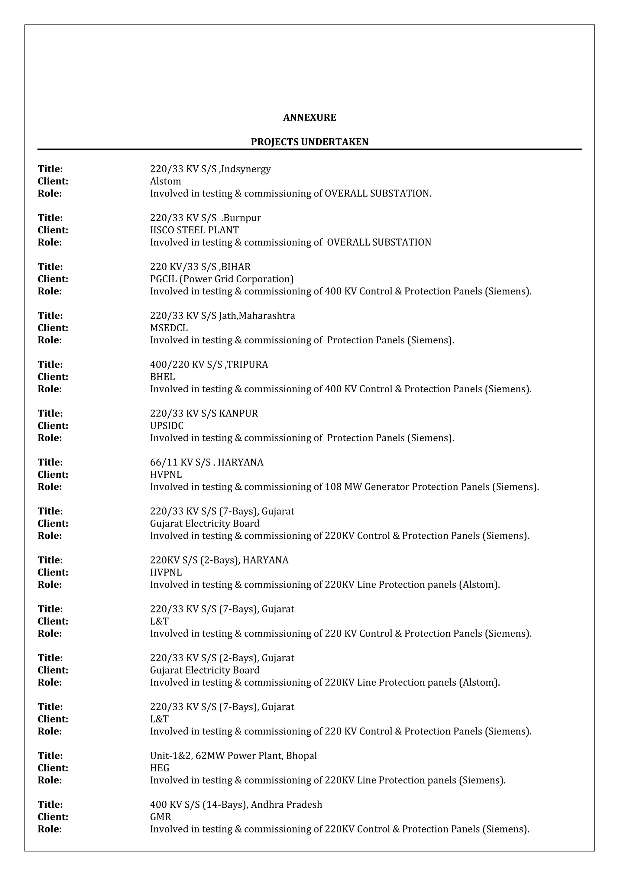 TESTING AND COMMISSIONING ENGINEER | DOC