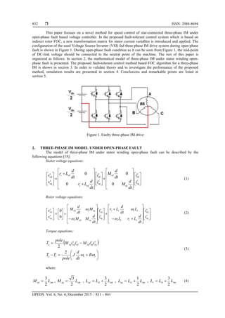 Novel Method of FOC to Speed Control in Three-Phase IM under Normal and Faulty Conditions | PDF
