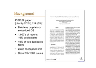 178 - A replicated study on duplicate detection: Using Apache Lucene to search among Android ...