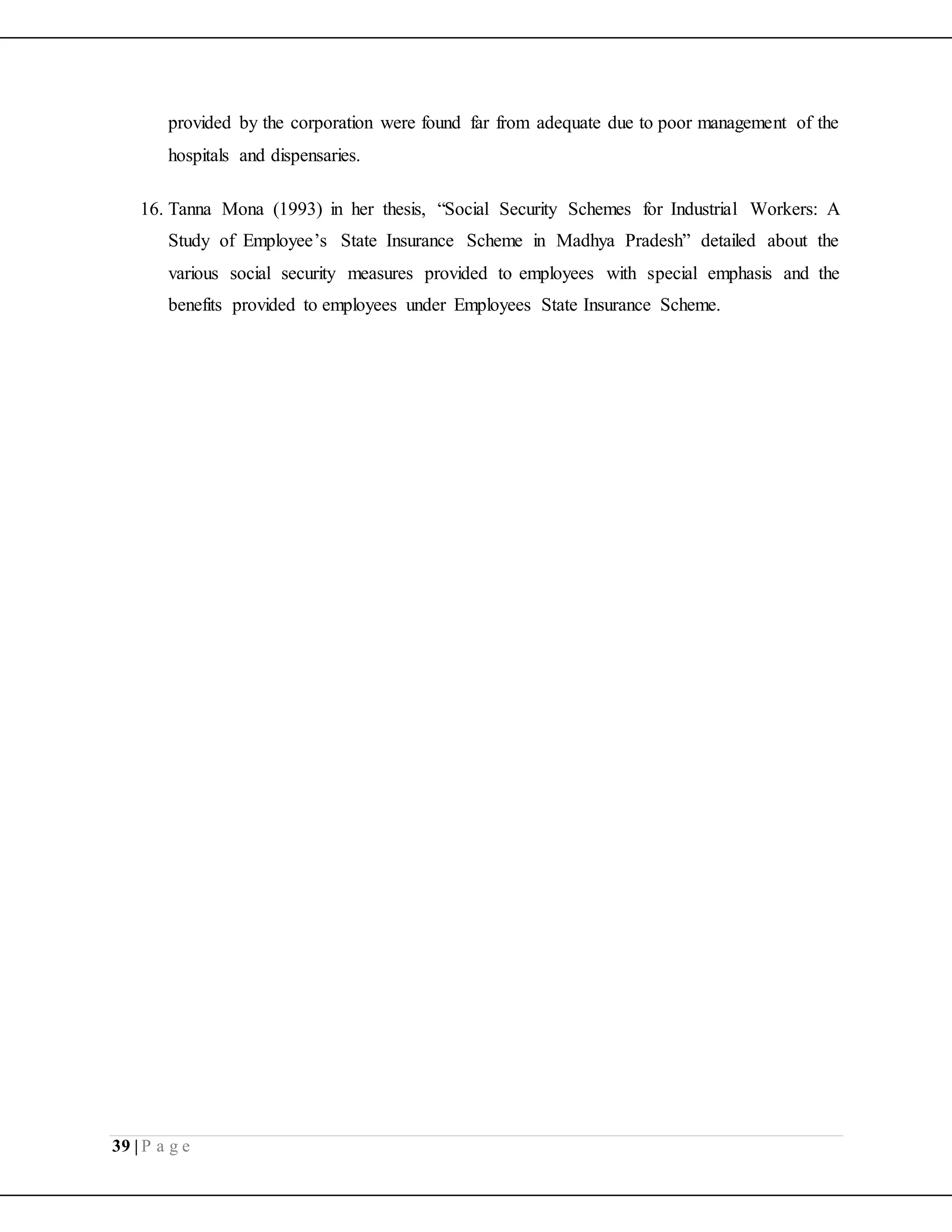 A Study on Awareness About the benefit of ESI Act With the special ...