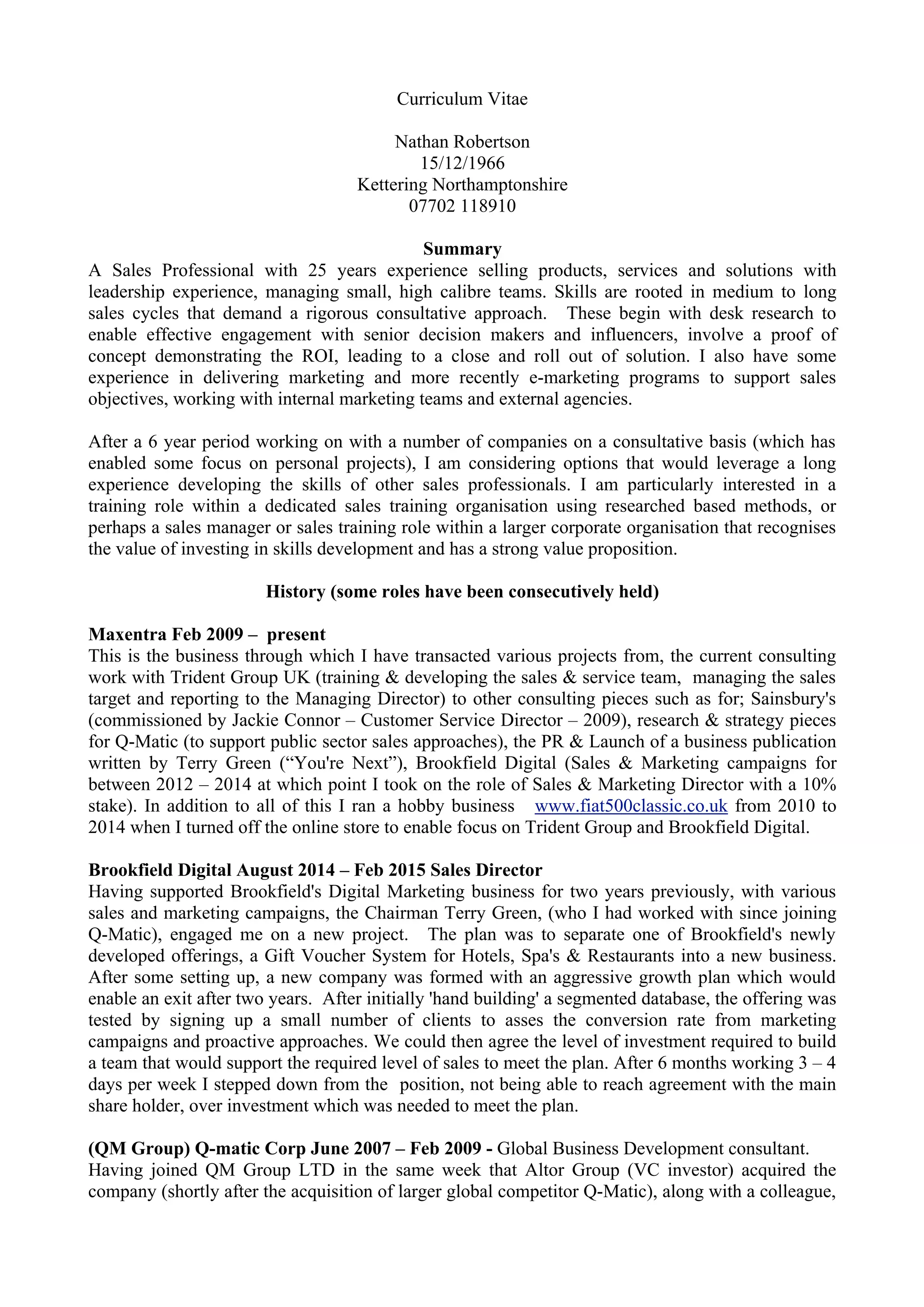 Nathan Robertson Resume | PDF | Free Download