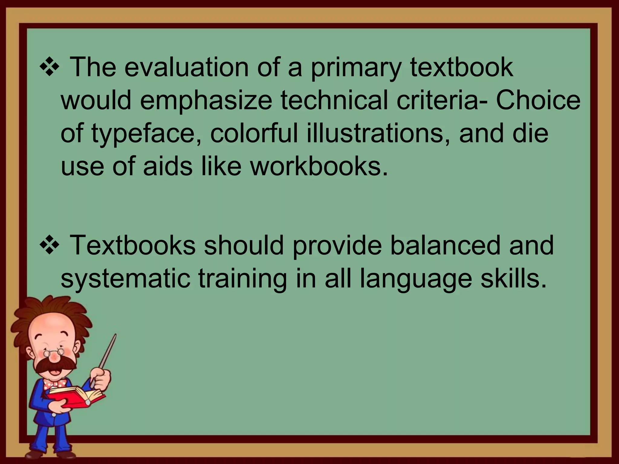CRITERIA FOR TEXTBOOK EVALUATION | PDF