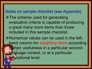 CRITERIA FOR TEXTBOOK EVALUATION | PDF