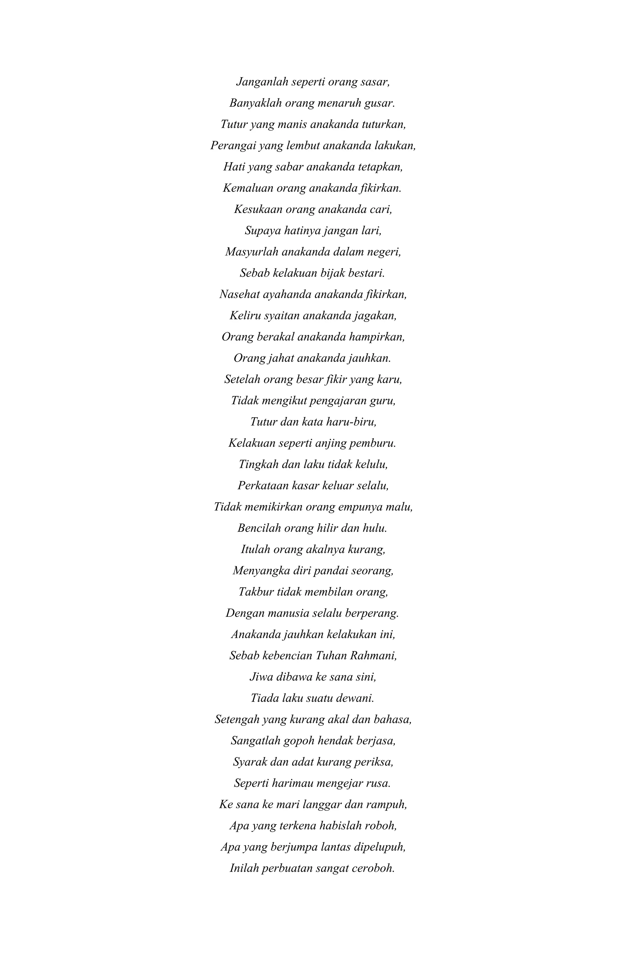 178348259 gurindam-12-dan-syair-karya-raja-ali-haji | DOC